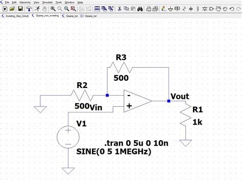 Simulation Of Ideal Operational Amplifier Using LTspice Circuit Generator
