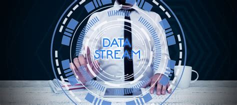 Handwriting Text Data Stream Business Showcase Sequence Of Digitally Encoded Coherent Signals