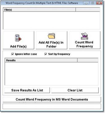 Word Frequency Count In Multiple Text HTML Files Software Download Do Word Frequency