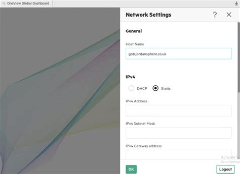 hpe oneview global dashboard setup for synergy jordansphere