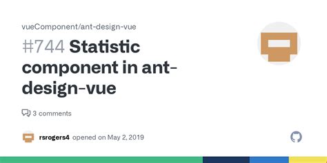 Statistic Component In Ant Design Vue · Issue 744 · Vuecomponentant Design Vue · Github