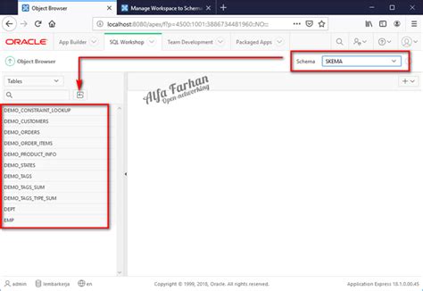 Oracle Apex 1 Menambah Skema HR Di Existing Workspace Open Networking
