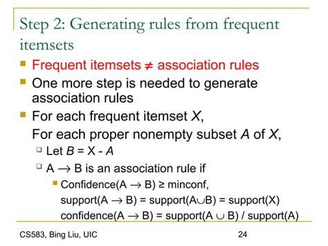cs583 association sequential patterns ppt