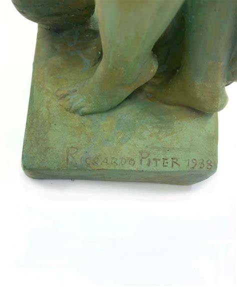 Terracotta Nude Woman Sculpture By Riccardo Piter 1938 For Sale At 1stdibs