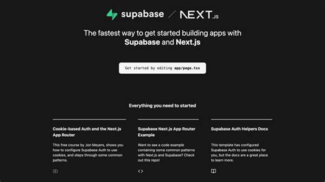 supabase starter vercel