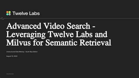advanced video search leveraging twelve labs and milvus for semantic