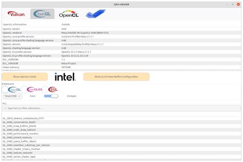 GPU Viewer 用于显示 D 图形 API 信息的 GTK 工具