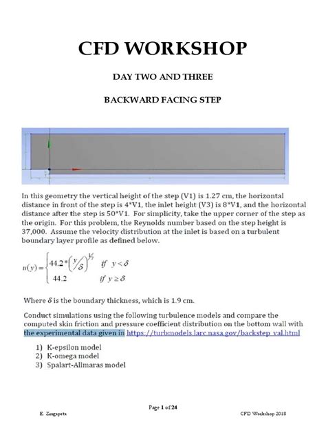 cfd workshop day two and three backward facing step pdf