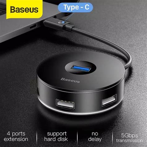 Jual BASEUS TYPE C USB HUB MULTI PORT ADAPTER EXTENSION KABEL ADAPTOR CABLE Kota Medan