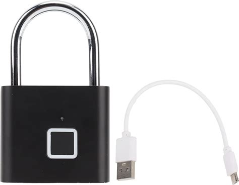 Fingerprint Padlock Compact Usb Charging Biometric Lock Usb Interface