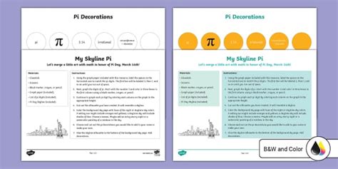 Skyline Pi Math Graphing Worksheet For 6th 8th Grade