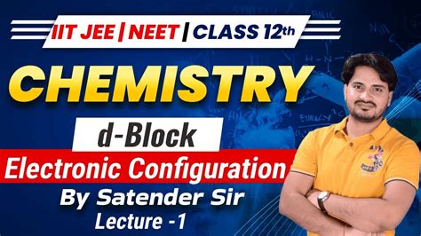 Chemistry For Iit Jee Neetclass 12th D Block Electronic