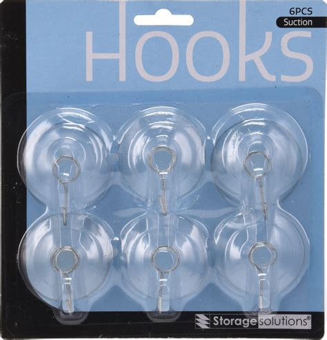 Suction Hooks 6 Pack Jac Stores Iom