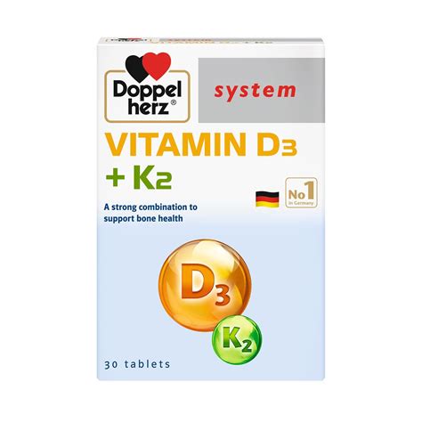 Doppelherz System დოპელჰერც სისტემი D3 K2 30 ტაბლეტი
