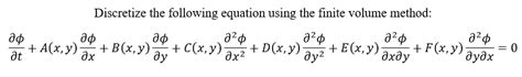 discretize the following equation using the finite