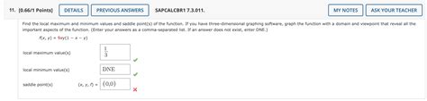 Solved 11 [0 66 1 Points] Details Previous Answers