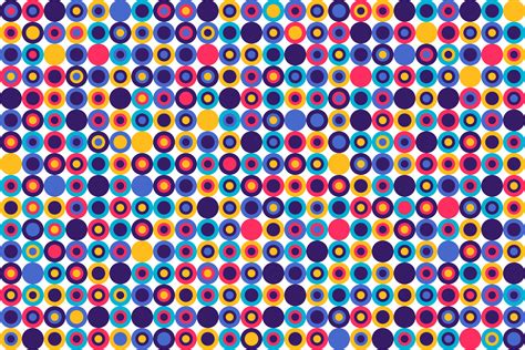 Colorful Geometric Shape Mosaic Colored Dot Pattern Background