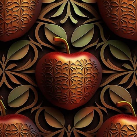 Premium Photo Apple Pattern