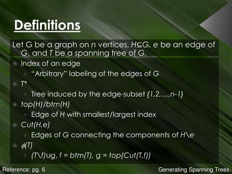 Ppt Partitioning The Labeled Spanning Trees Of An Arbitrary Graph Into Isomorphism Classes