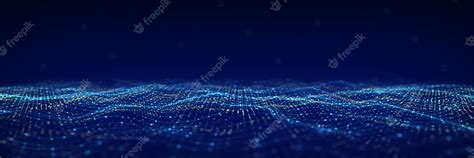 Premium Photo 3d Digital Dynamic Wave Flow Digital Structure Secure