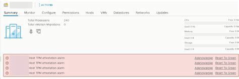 Vmware Esxi Tpm Configuration Fix Tpm Attestation Alarm Vmware Vsphere Vmware Vcenter