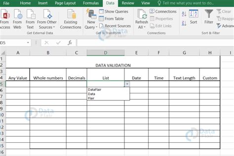 Data Validation In Excel DataFlair