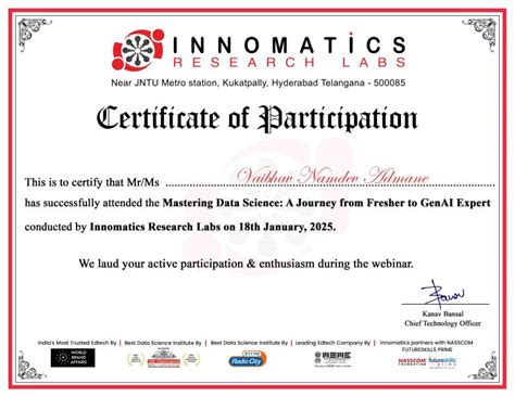 Vaibhav Admane On Linkedin Datascience Generativeai Continuouslearning Innomaticsresearchlabs