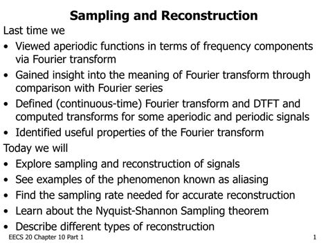 Ppt Sampling And Reconstruction Powerpoint Presentation Free Download Id156845