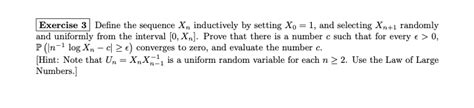 exercise 3 define the sequence x inductively by