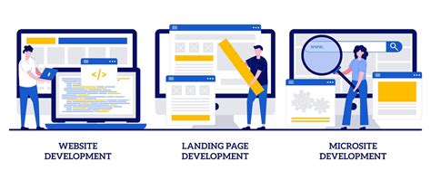 premium vector website landing page and microsite development