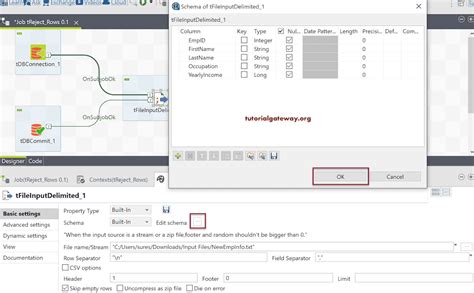 Talend Rejected Rows
