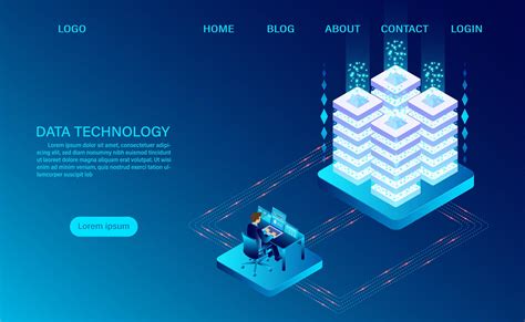 Data Center Server Room Concept 697709 Vector Art At Vecteezy