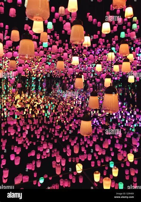 The Forest Of Resonating Lamps At Teamlabs Borderless Tokyo Japan