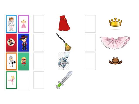 Matching Characters And Accessories Match Up Matching Characters And Accessories Match Up