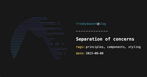 Separation Of Concerns Freddydumont