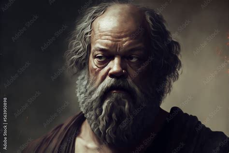 Living Illustration Of Socrates The Greek Philosopher Stock