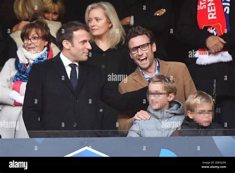 Frances President Emmanuel Macron And His Brother Laurent Macron And