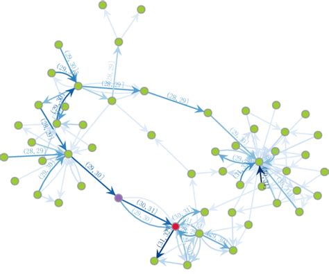 An Instance Of Dynamical Bikesharing Passenger Flow Network Subgraph