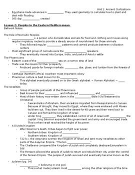 Chapter The Spread Of Civilization Notes By Karley Paque TPT