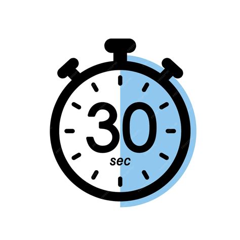 Premium Vector Thirty Seconds Stopwatch Icon Timer Symbol 30 Sec Waiting Time Vector Illustration