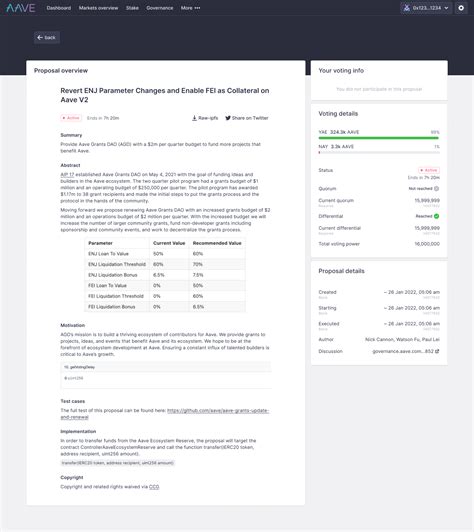 Governance Page Missing Remaining Time · Issue 588 · Aaveinterface