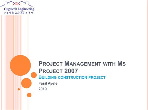 Project Management With Ms Project 2007 Ppt