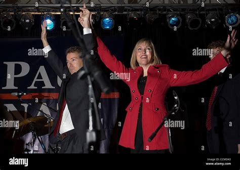 Republican Senator Elect Rand Paul And Wife Kelley Paul Walk Onstage