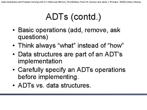 Data Abstraction And Problem Solving With C Walls
