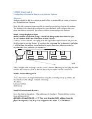 CIS151 U2 L4 S7Lab6ConfigSOHOGateway 1 Docx CIS151 Unit 2 Lab 6 Configuring A Residential