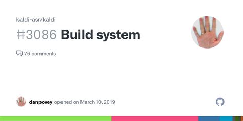 Build System · Issue 3086 · Kaldi Asrkaldi · Github