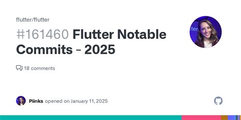 flutter notable commits 2025 · issue 161460 · flutter flutter · github