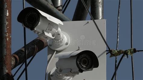 Cctv Security Camera Operating In A Park Stock Video Video Of Control Technology 256984559