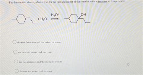 [solved] For The Reaction Shown What Is True For The Rate And Extent