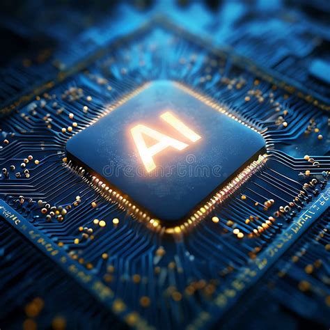 Artificial Intelligence Chip Stock Illustration Illustration Of